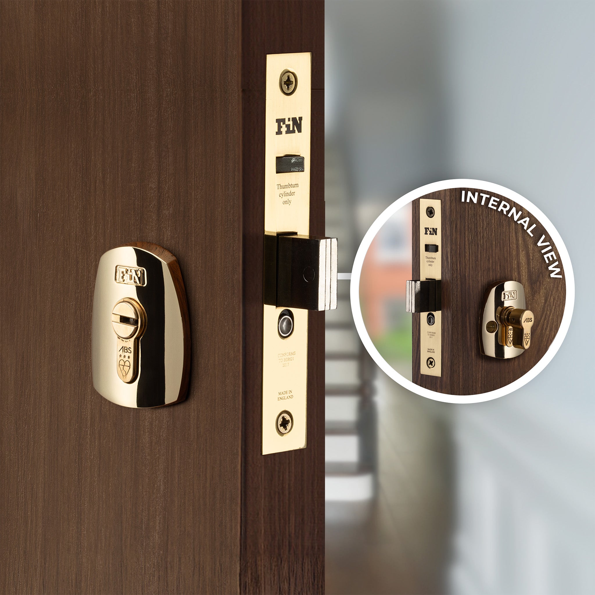 Auto Deadbolt Nightlatch - Polished Brass – FinFort